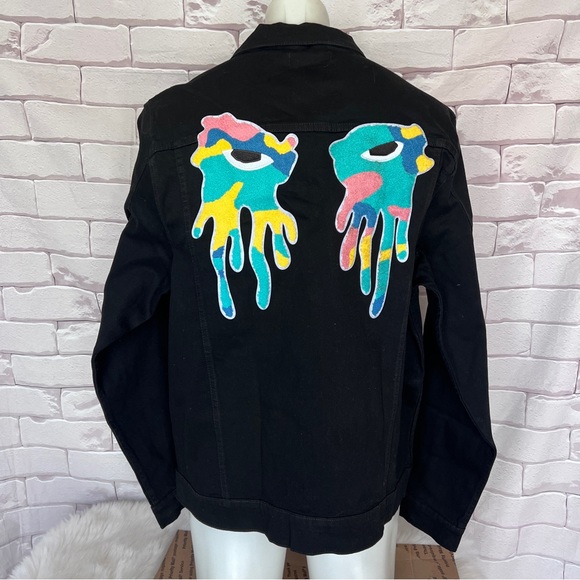 Roku | Jackets & Coats | Roku Studios Clarke Denim Jacket Black Todays ...